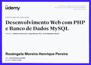 Portfólio Rosangela Moreira Henrique Pereira